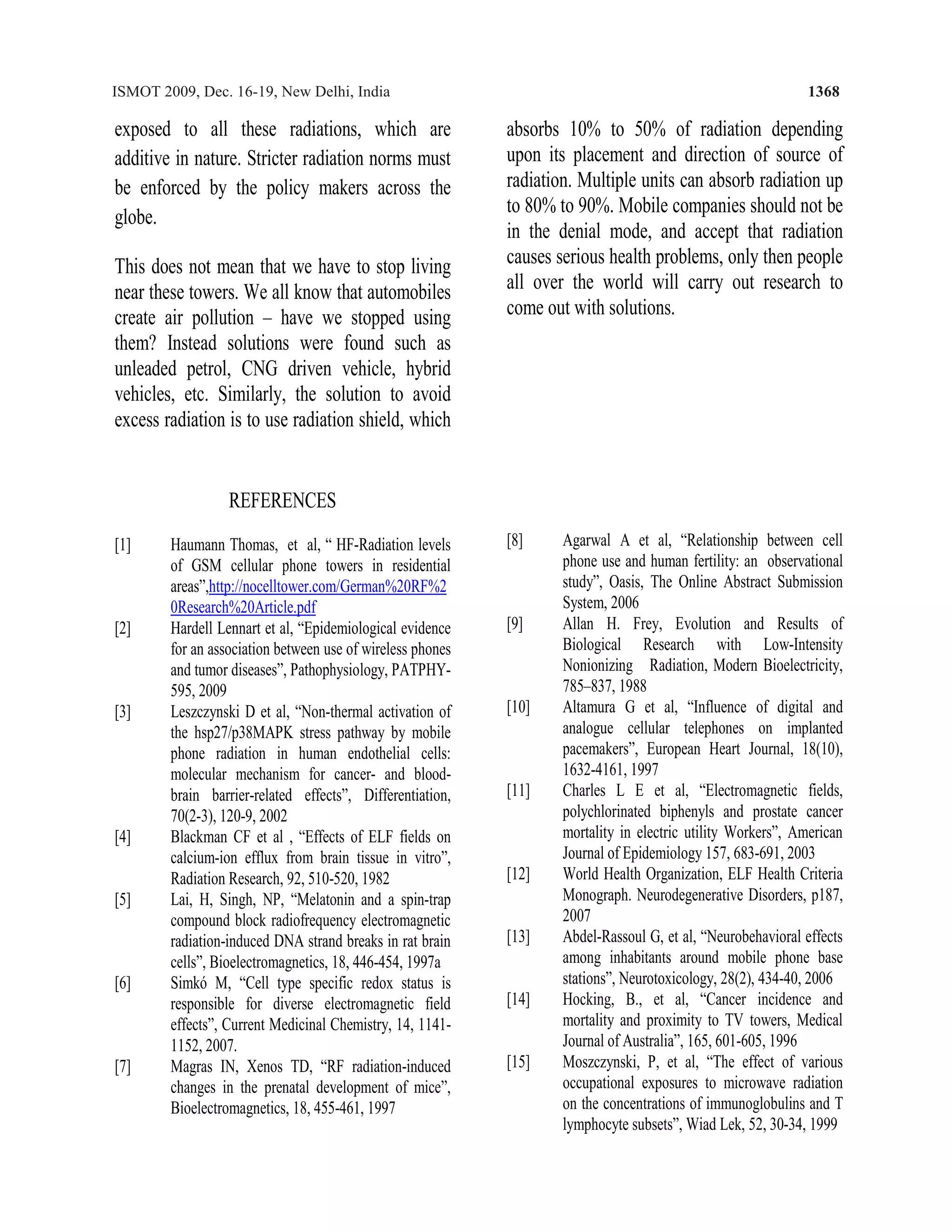 Cell Tower Radiation Effects | PDF