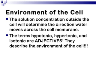 Cell transport.ppt n | PPT