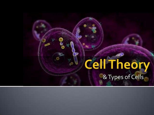 Cell theory & types of cells | PPTX