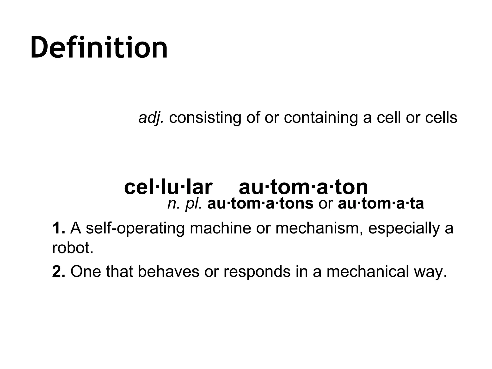 Cellular Automata | PPT