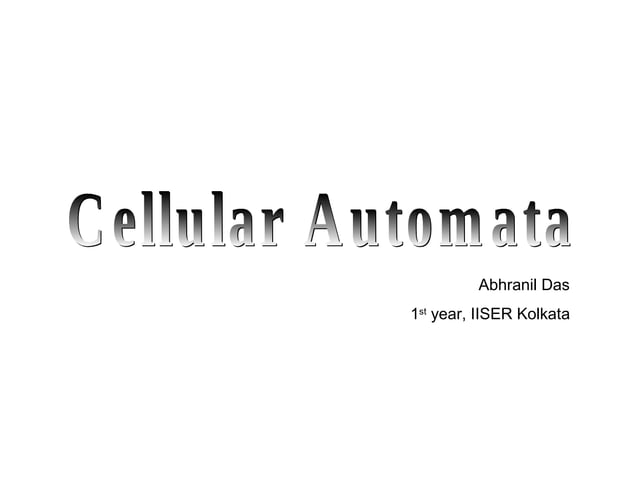 Cellular Automata Ppt