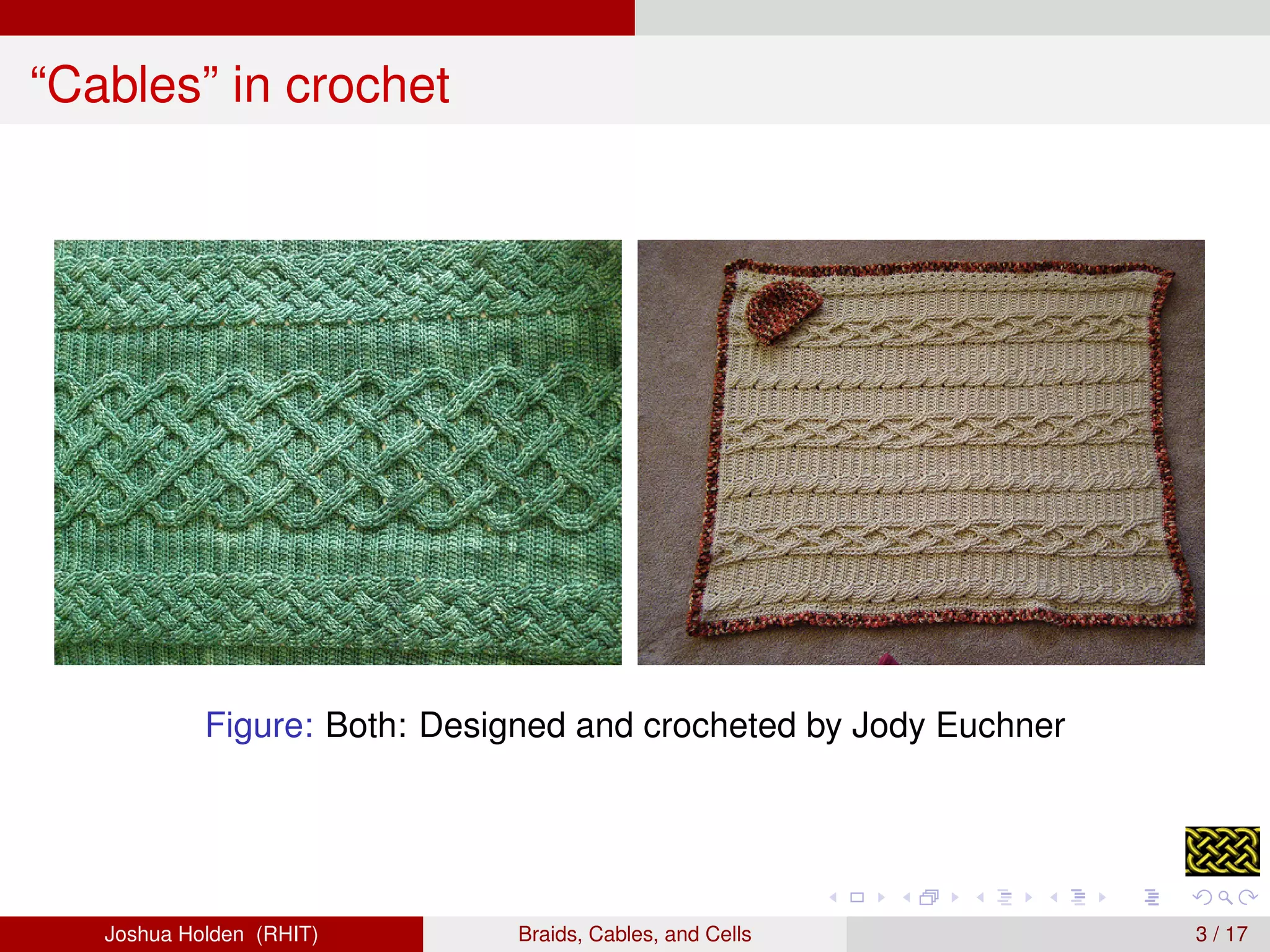 Braids, Cables, and Cells: An intersection of Mathematics, Computer ...