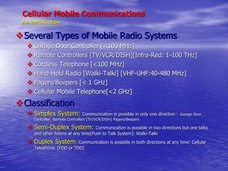 cellular-mobile-communications in mobile | PPT