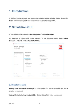 NetSim Technology Library- Cellular networks | PDF