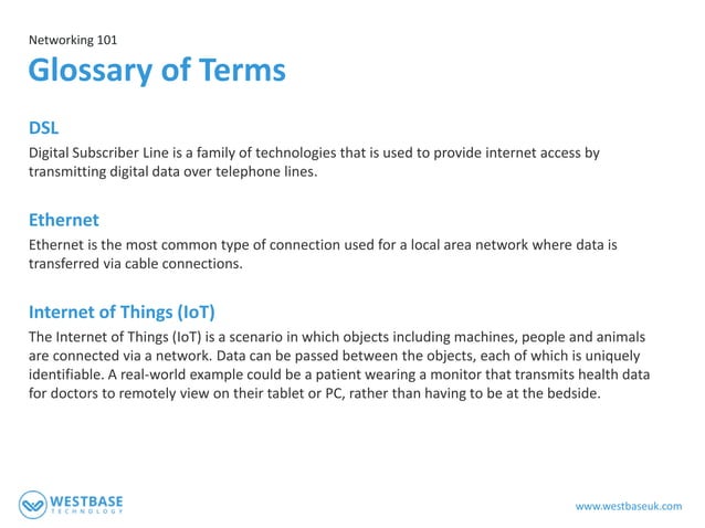 Networking Technology 101: A Glossary of Terms | PPTX