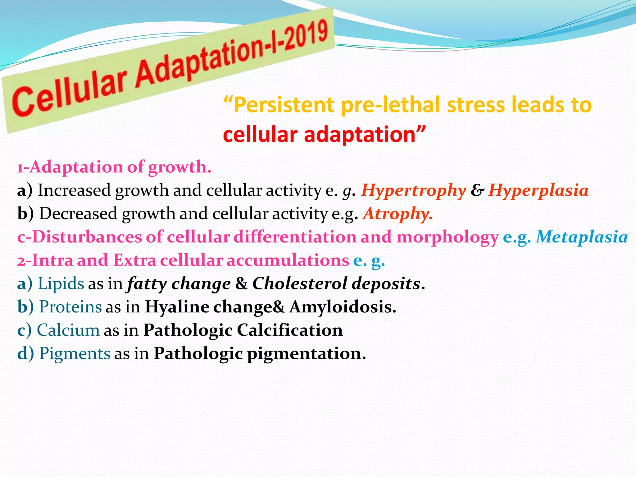 Cellular adaptation | PPTX