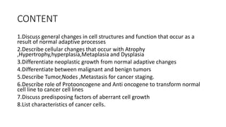 CELLULAR ADAPTATION AND ABERRANT CELL GROWTH [Autosaved].pptx