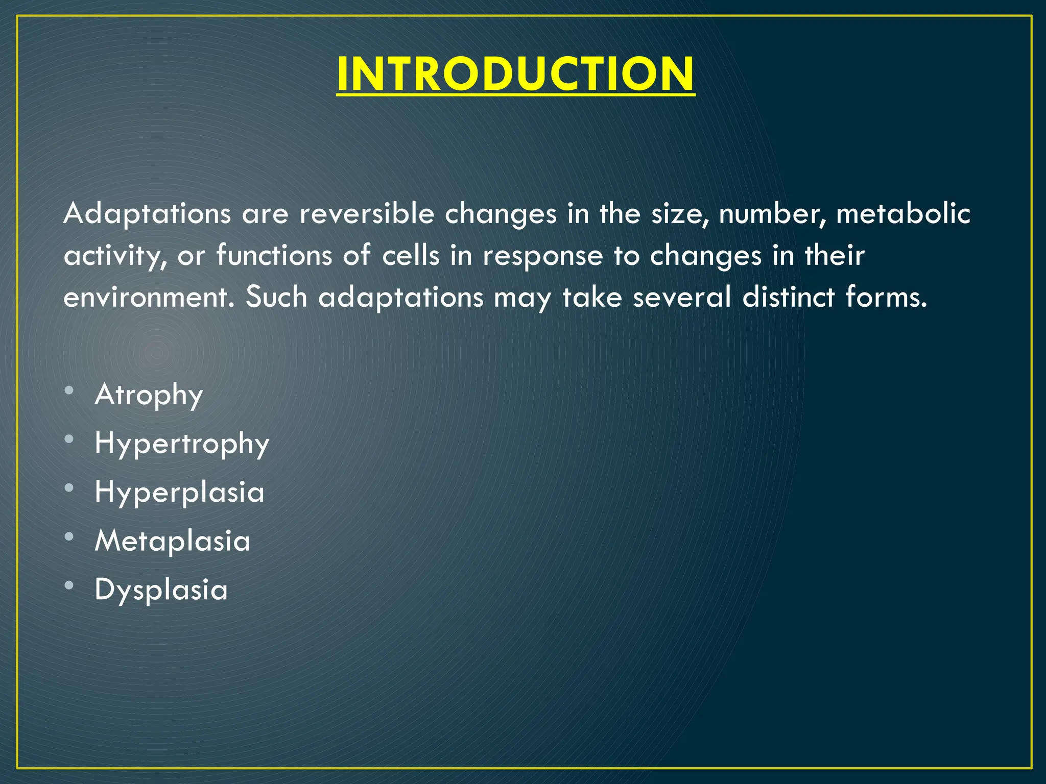 Cellular Adaptations for the student of paramedical | PPTX