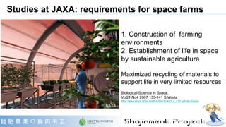 Cellular agriculture in space | PPT