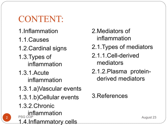 Cellular and biochemical mediators of Inflammation.pptx | Blood ...