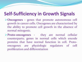 Cellular and molecular basis pathogenesis of cancer | PPTX