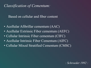 Cellular and molecular biology of cementum | PPT