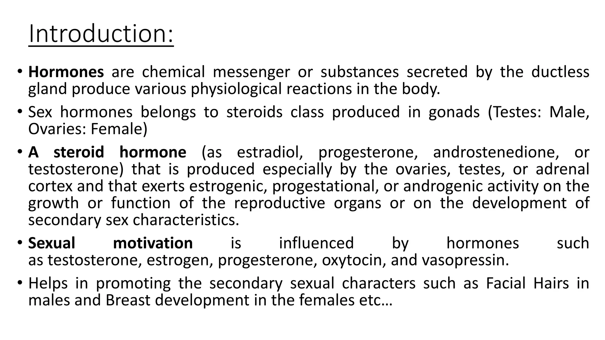 PPT on Cellular and molecular mechanism of sex hormones | PPTX