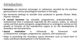 PPT on Cellular and molecular mechanism of sex hormones | PPTX