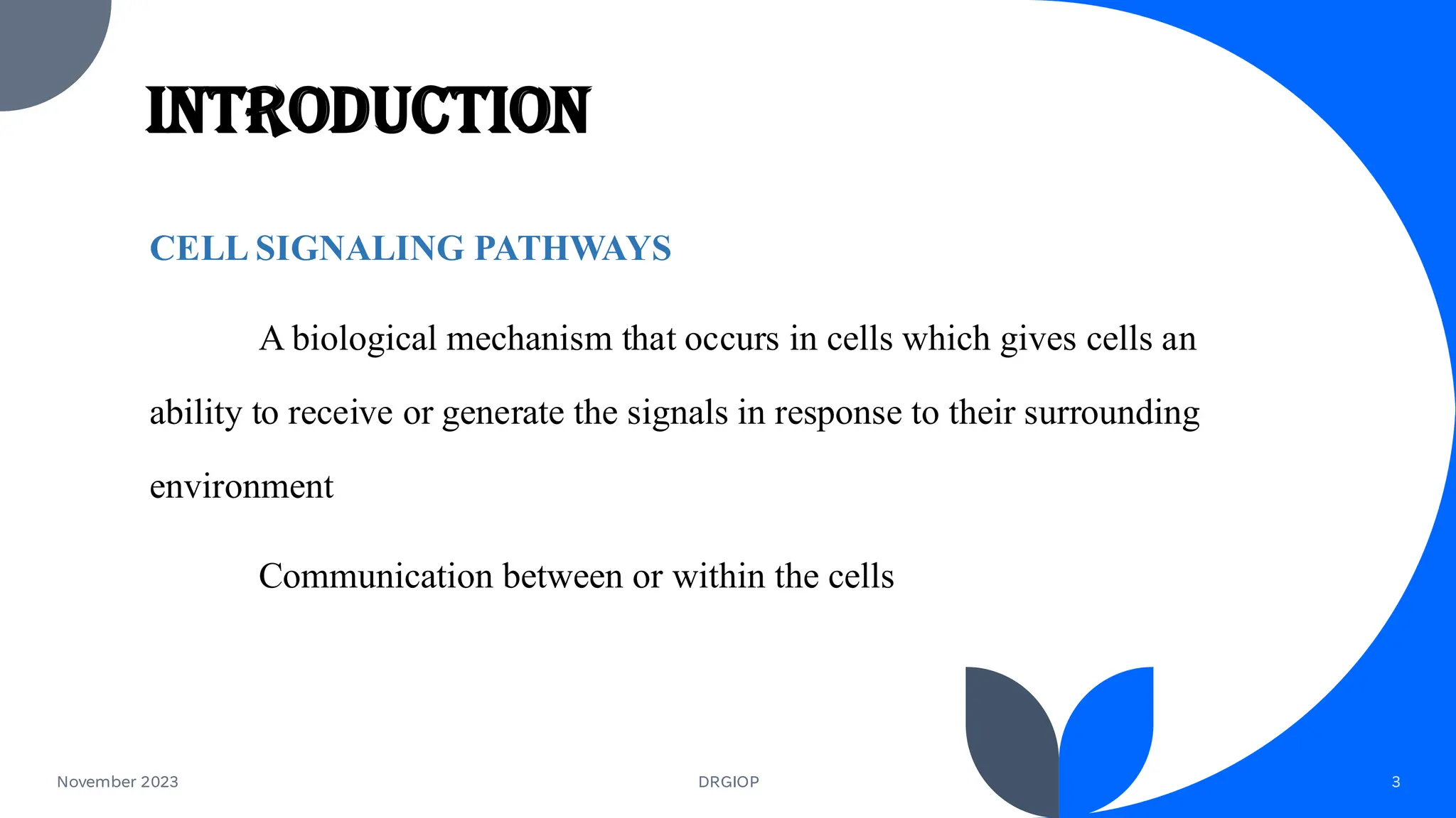 Intercellular and Intracellular Signaling Pathways, Classification of ...