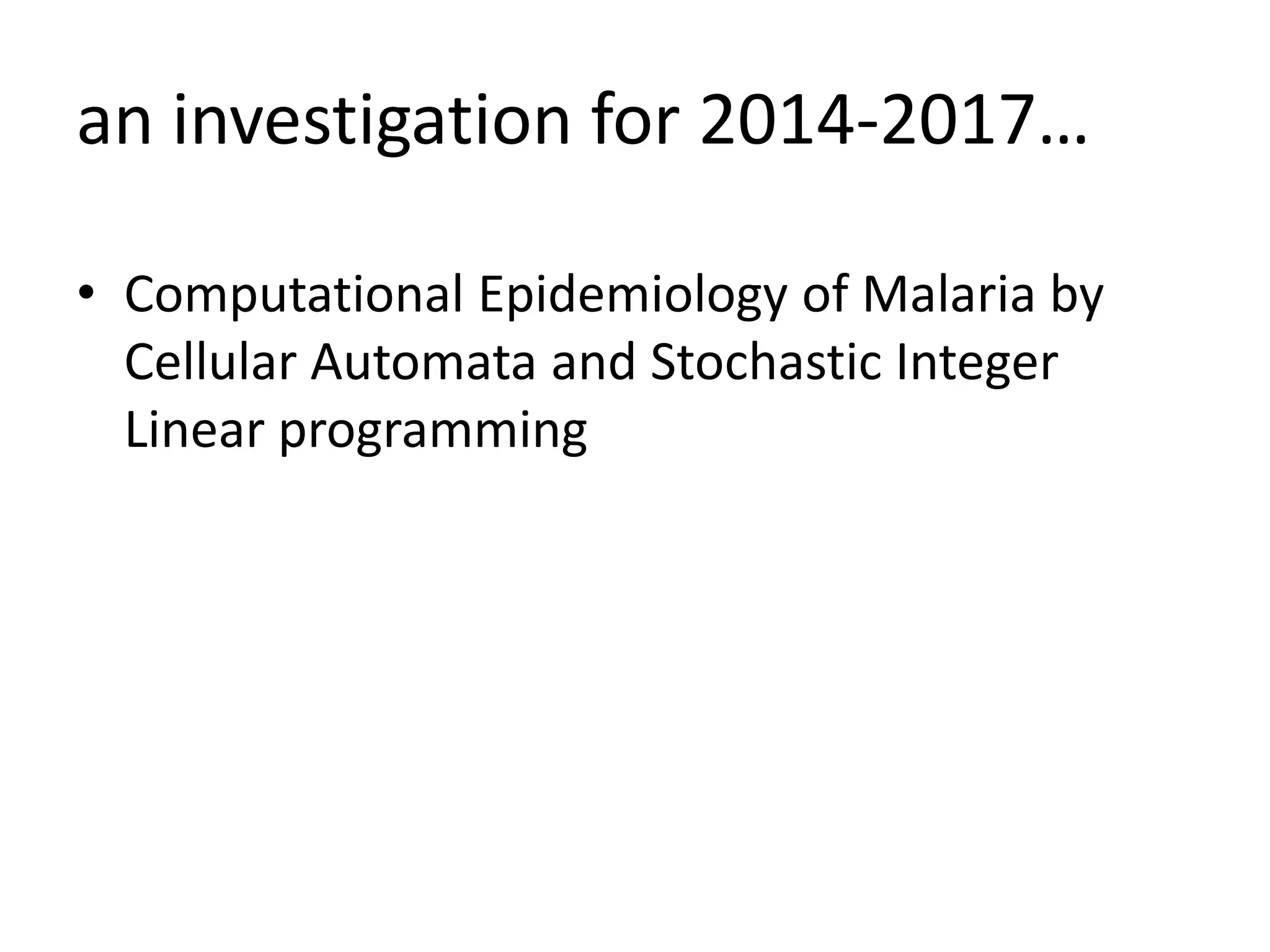 Computational Epidemiology as a scientific computing area: cellular ...