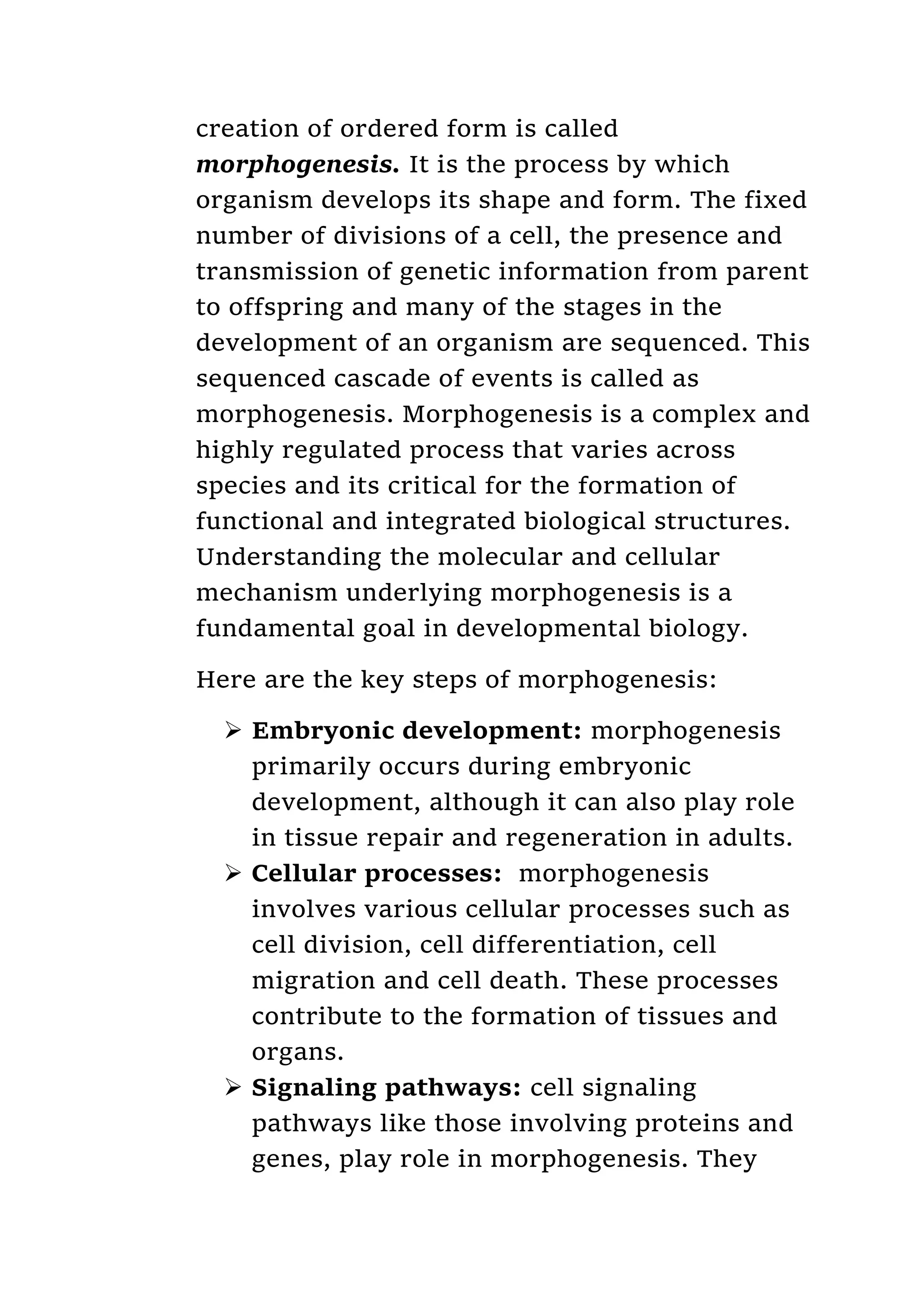 cellular basis of morphogenesis.docx