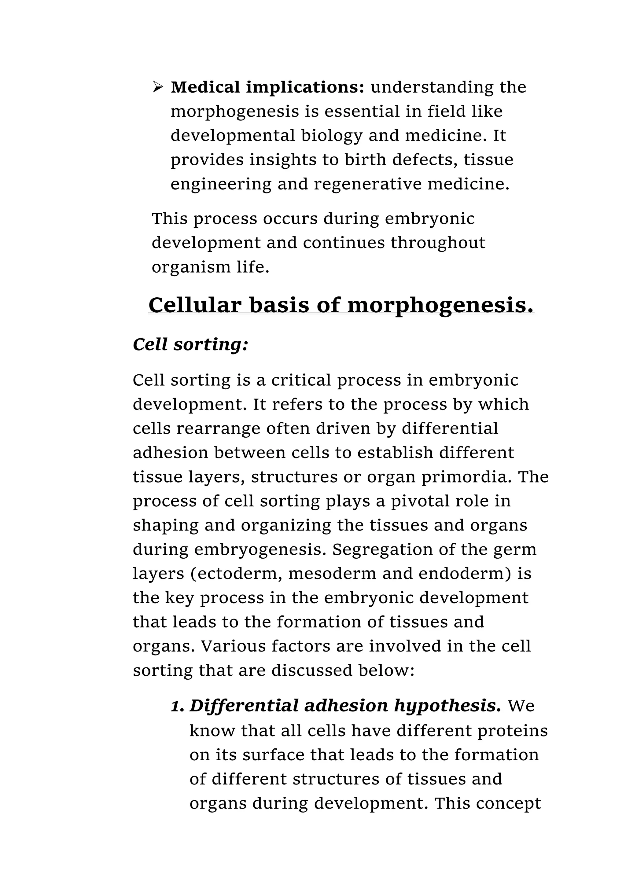 cellular basis of morphogenesis.docx