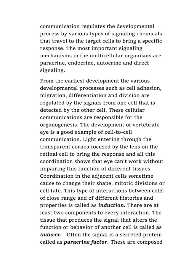 cellular basis of morphogenesis.docx | Biological Sciences | Science