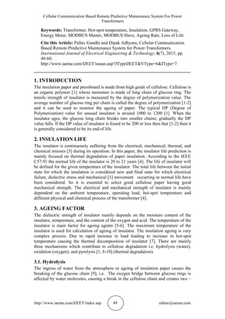 Cellular communication based remote predictive maintenance system for power transformers | PDF