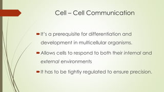 Cellular communication in multicellular organisms | PPTX