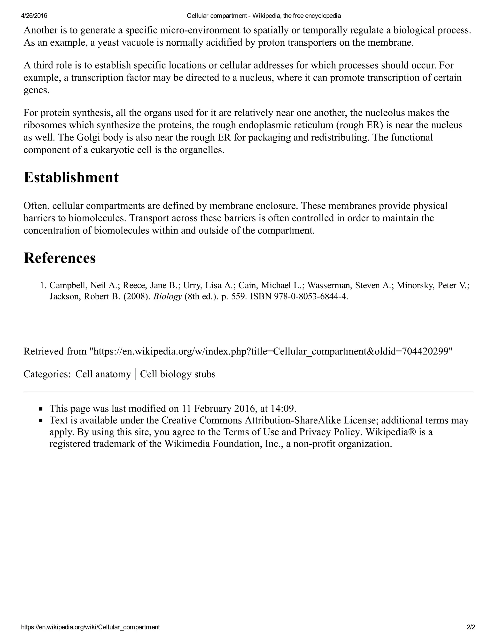 Cellular compartment wikipedia, the free encyclopedia | PDF