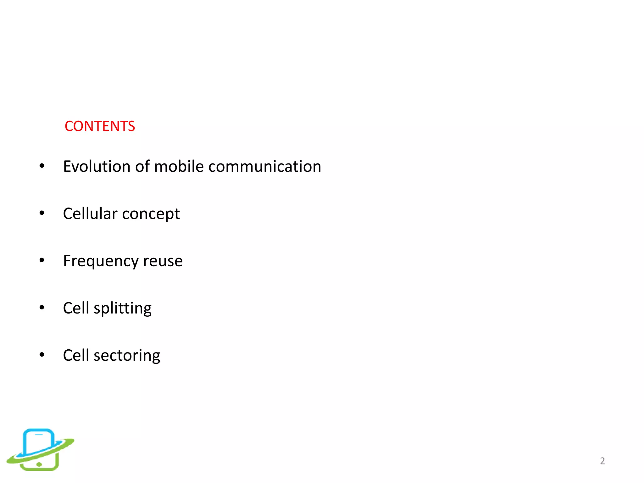 Cellular concept in mobile communication | PPTX