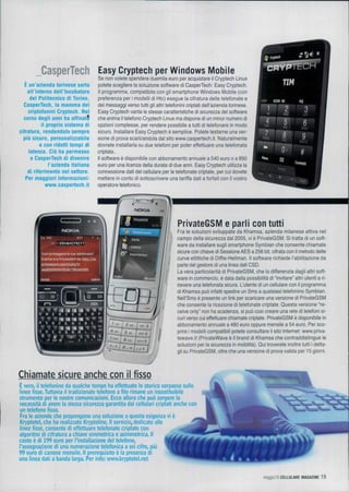 Cellulare Magazine: PrivateGSM e parli con tutti | PDF