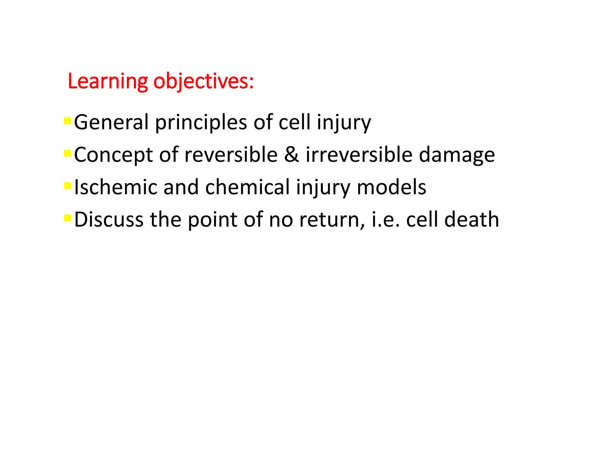 Cellular injury - intoductory pathology to disease | PPT