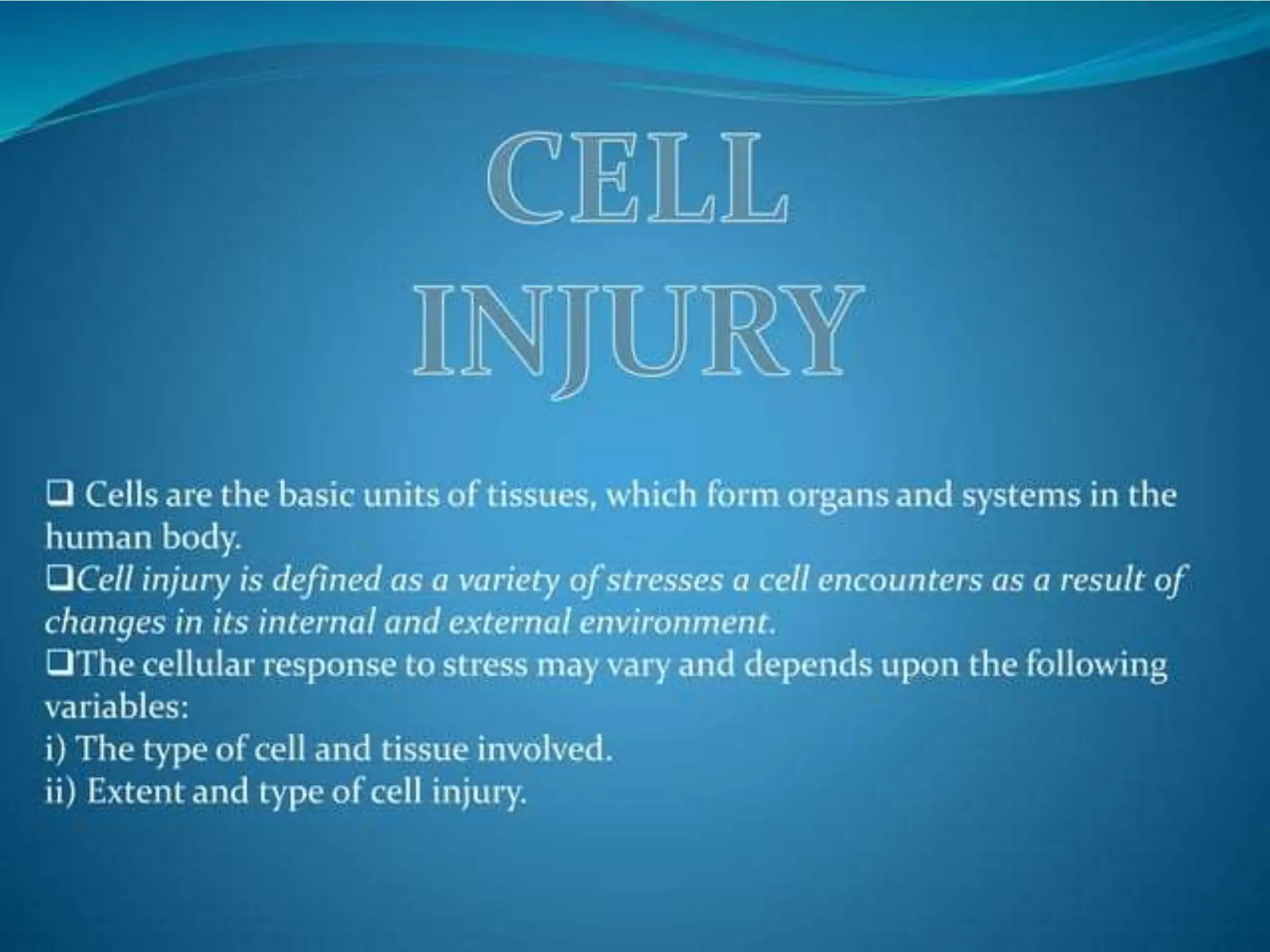 Cellular Injury and cellular adaptations | PPTX