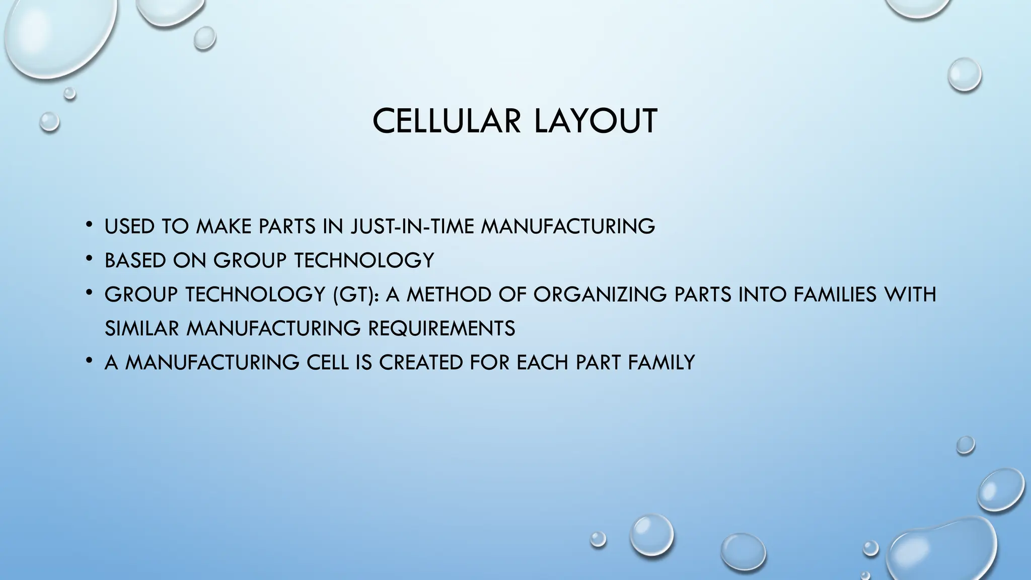 Cellular layout in production Management | PPTX