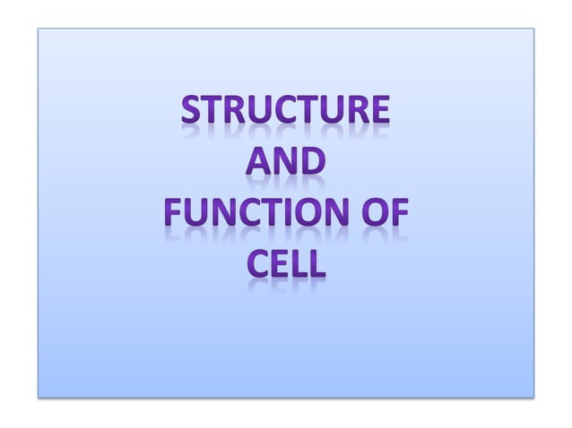 Cellular level of organization.pptx | Biological Sciences | Science