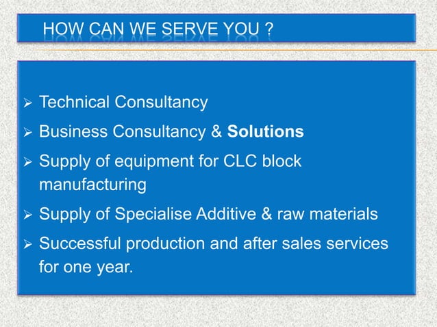 Cellular light weight concrete block CLC technology | PPTX | Civil ...