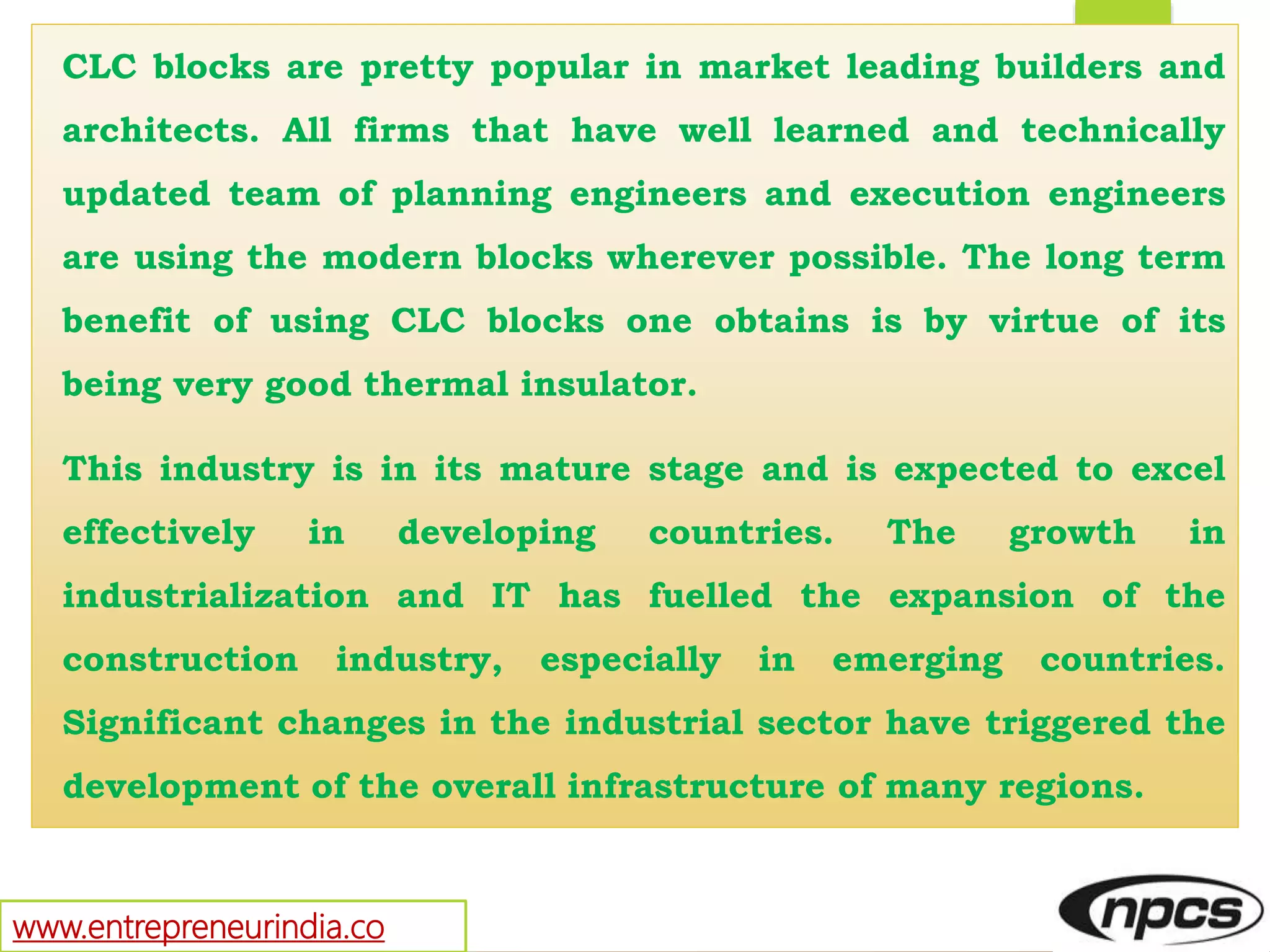 Cellular Lightweight Concrete Blocks, CLC Blocks Manufacturing Plant, Foamed Concrete Blocks ...
