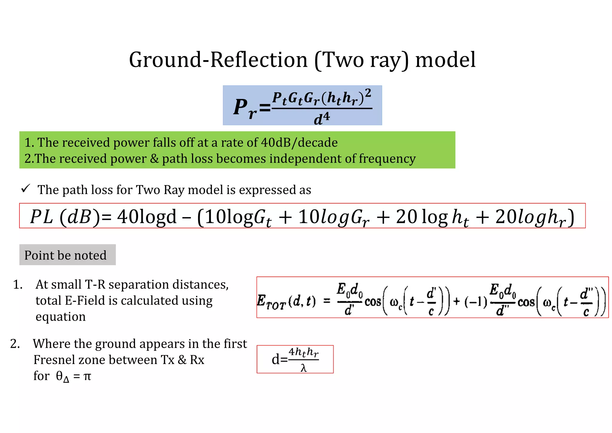 Cellular Network -Ground Reflectio (Two Ray) Model.pdf