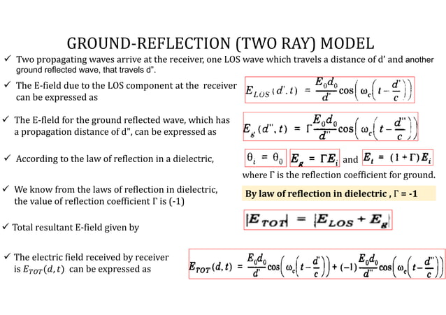 Cellular Network -Ground Reflectio (Two Ray) Model.pdf | Physics | Science