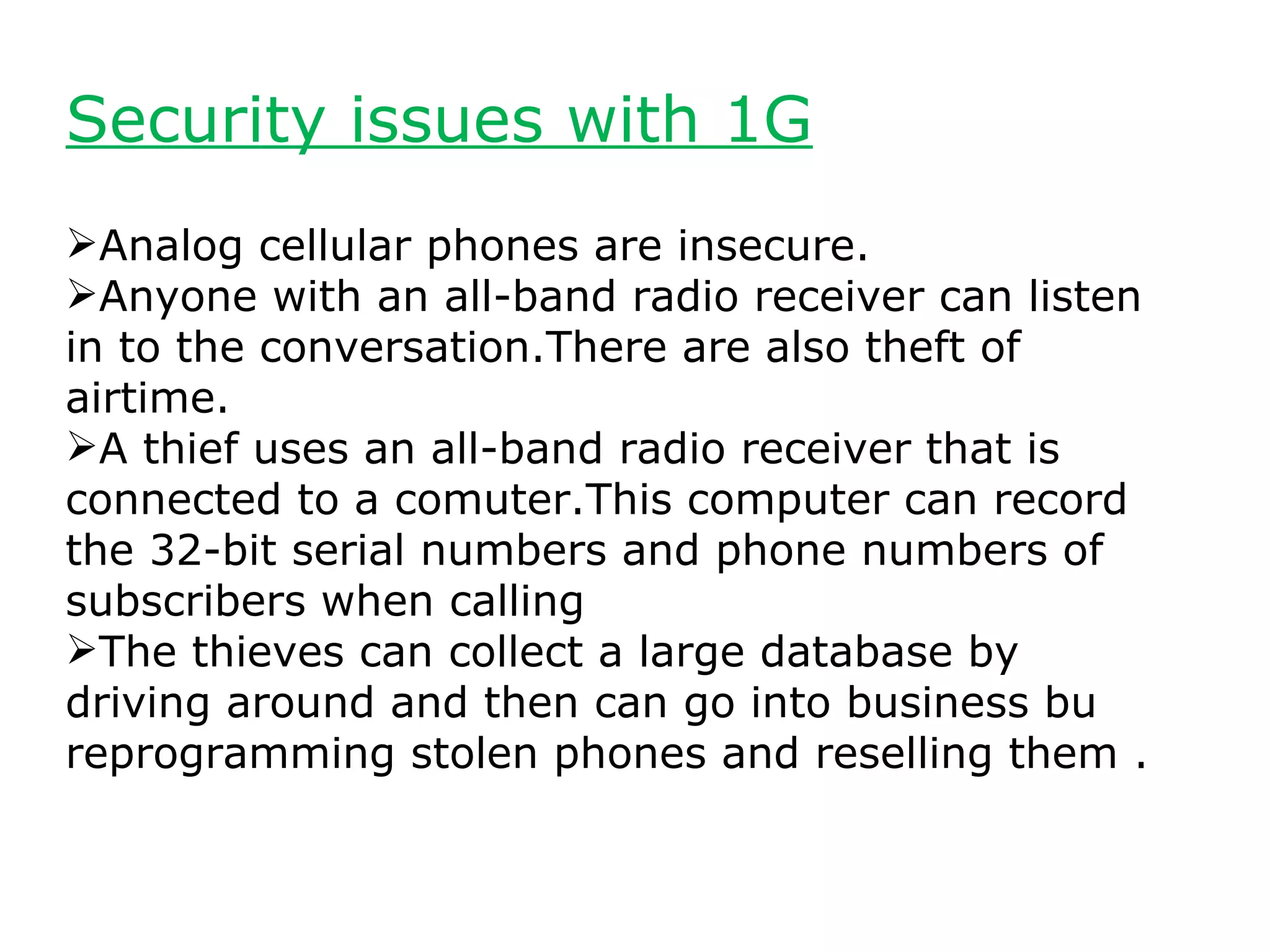 Cellular network,1st generation,2nd generation | PPT