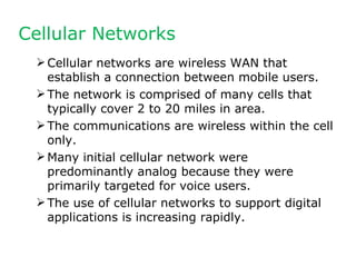 Cellular network,1st generation,2nd generation | PPT