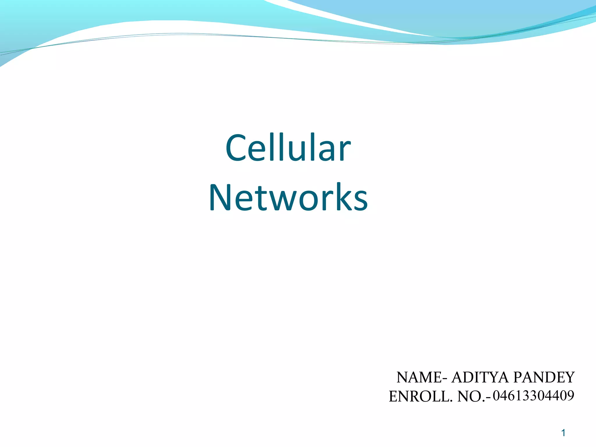 Cellular network presentation | PPT