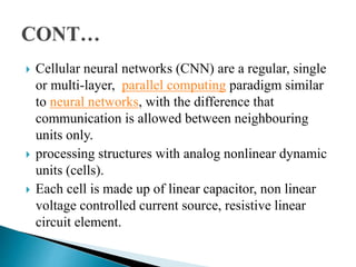 Cellular neural | PPTX