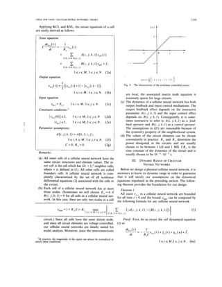 Cellular Neural Networks: Theory | PDF