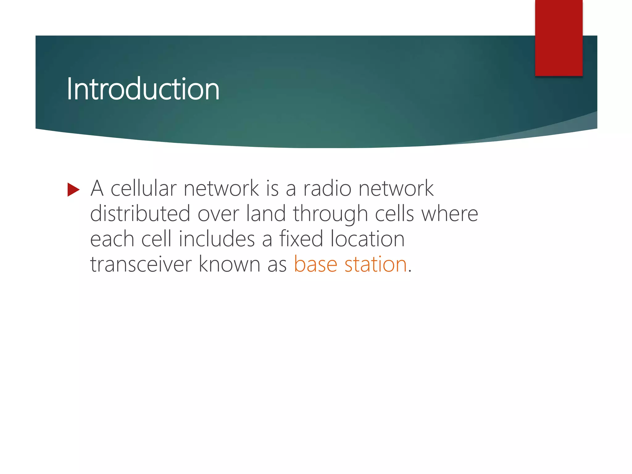 Cellular radio network | PPTX | Computer Networking | Computing