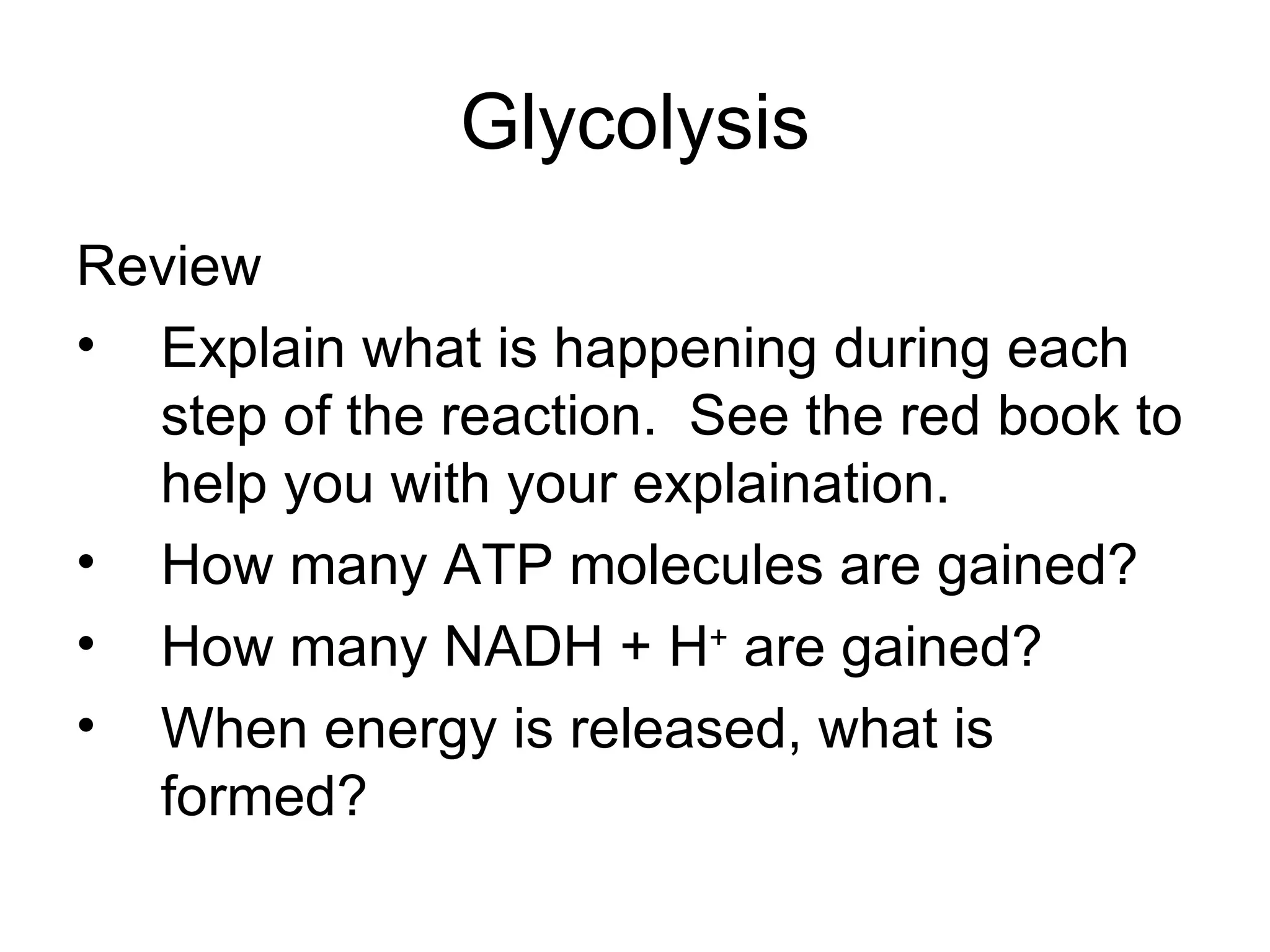 IB Biology HL Cellular respiration | PPT
