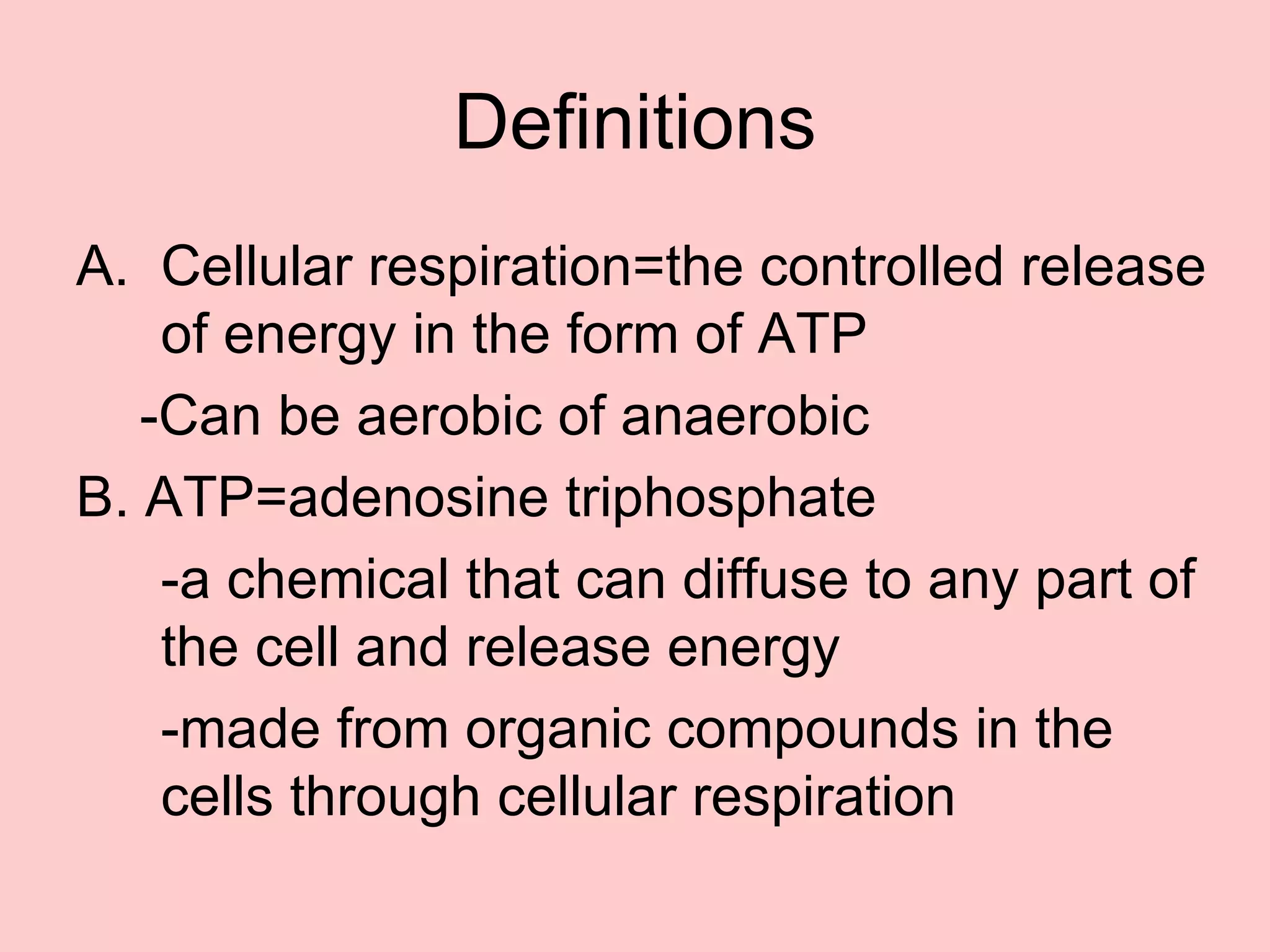 Cellular Respiration PowerPoint | PPT