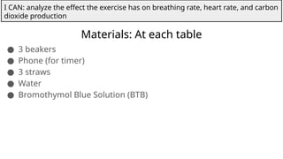 Cellular Respiration and heart rate Lab | PPTX