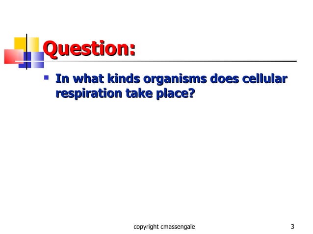 Cellular respiration ppt | PPT | Chemistry | Science