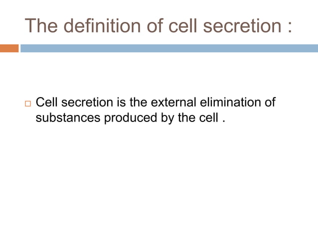 Cellular secretion and communication | PPTX