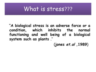 Cellular signal transduction pathways under abiotic stress | PPTX