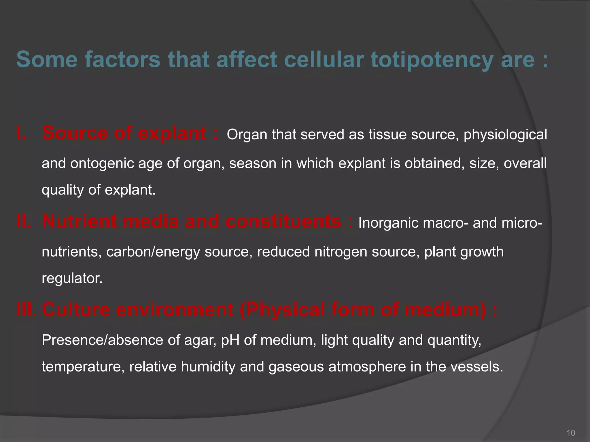 Cellular totipotency in plants | PPTX