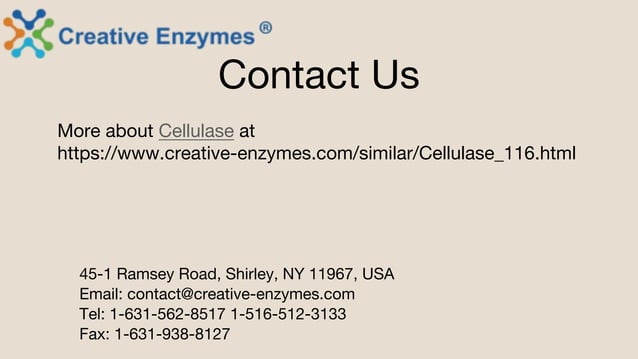 Cellulase - Creative Enzymes | PPT